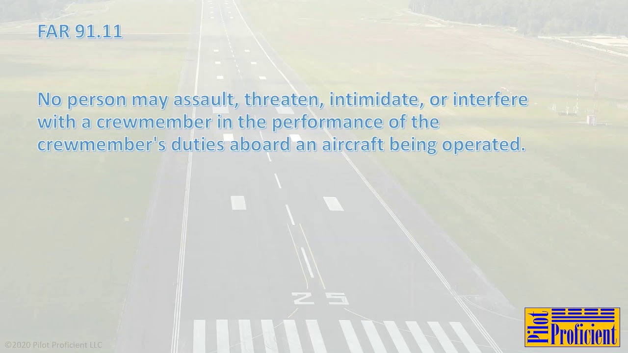 FAR 91.11 » Pilot Proficient FAR Clarity Series
